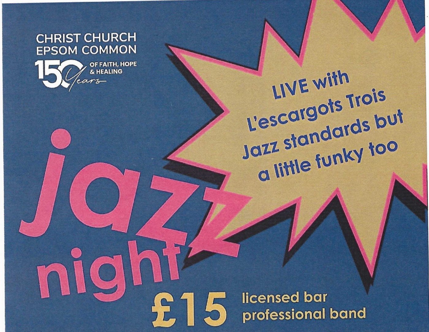 Jazz Night Music, Christ Church Epsom Common, 24 January 2026 | AllEvents