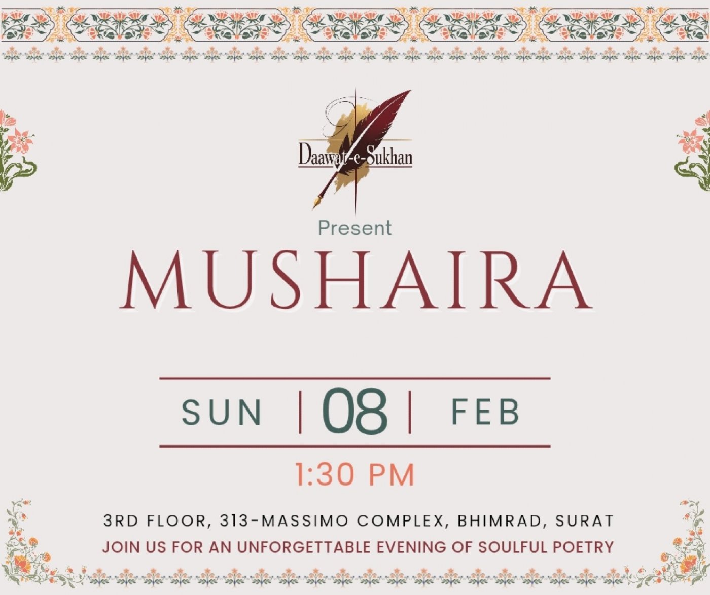 GRAND - MUSHAIRA Tickets, Massimo complex, Surat | AllEvents