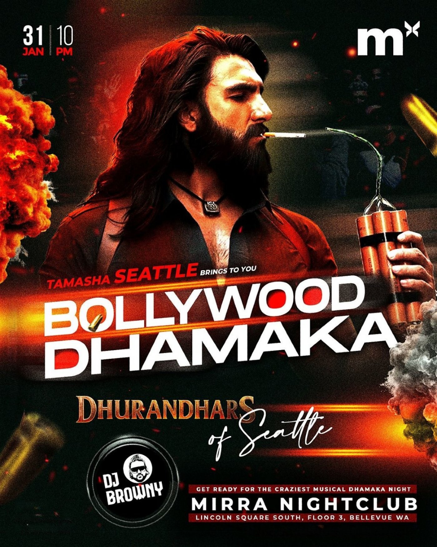 SEATTLE BOLLYWOOD DHAMAKA FT. DJ BROWNY @MIRRA BELLEVUE, Mirra | Social ...