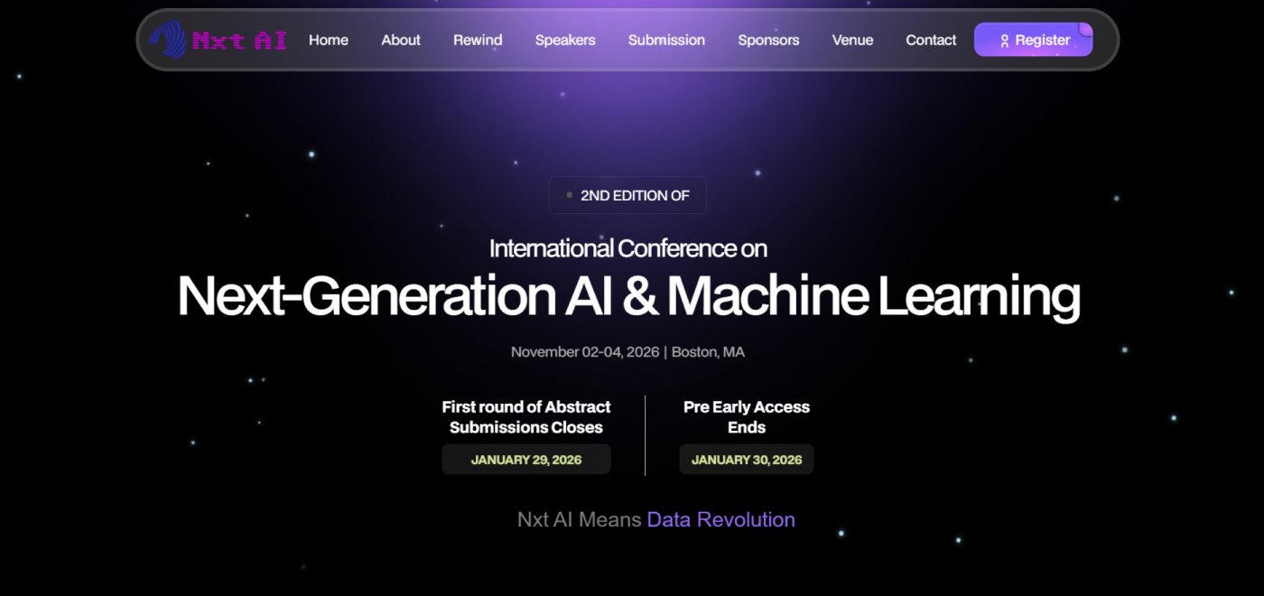 International Conference on Next-Generation AI & Machine Learning (Nxt ...