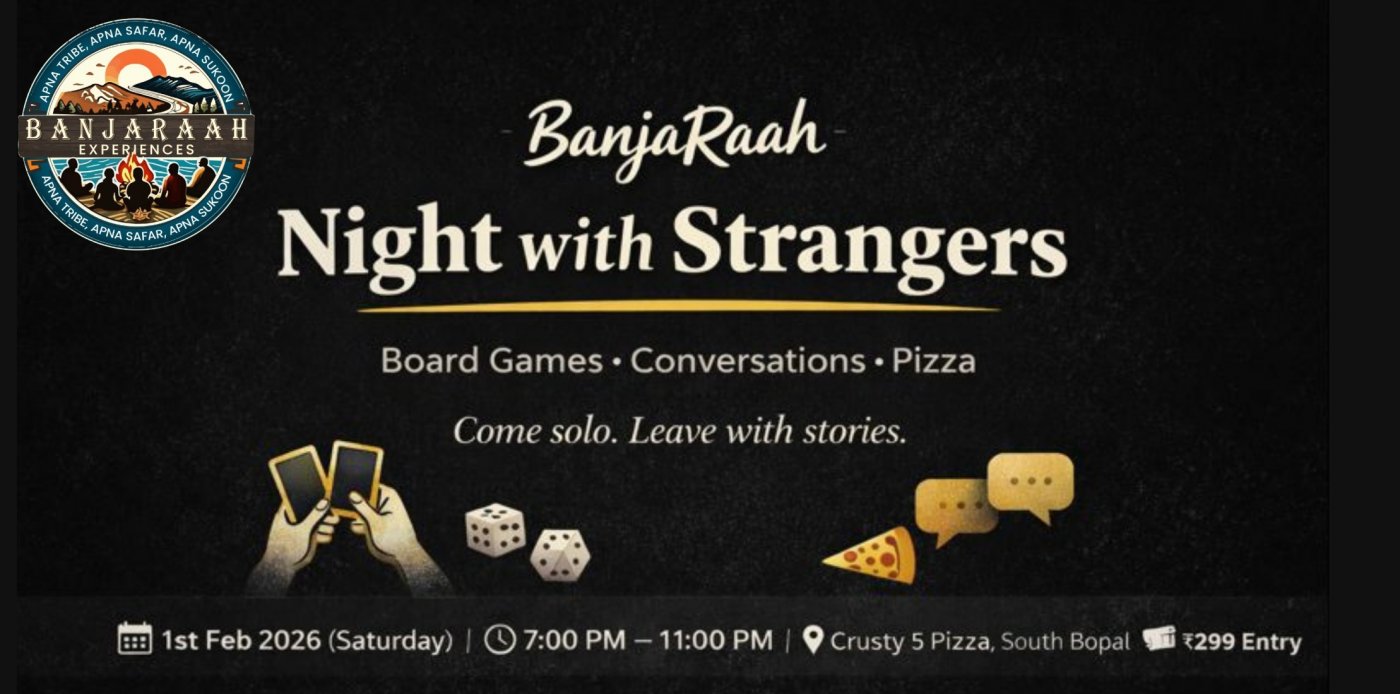 BanjaRaah Night with Strangers Tickets, Crusty 5 pizza, Ahmedabad, 1 ...