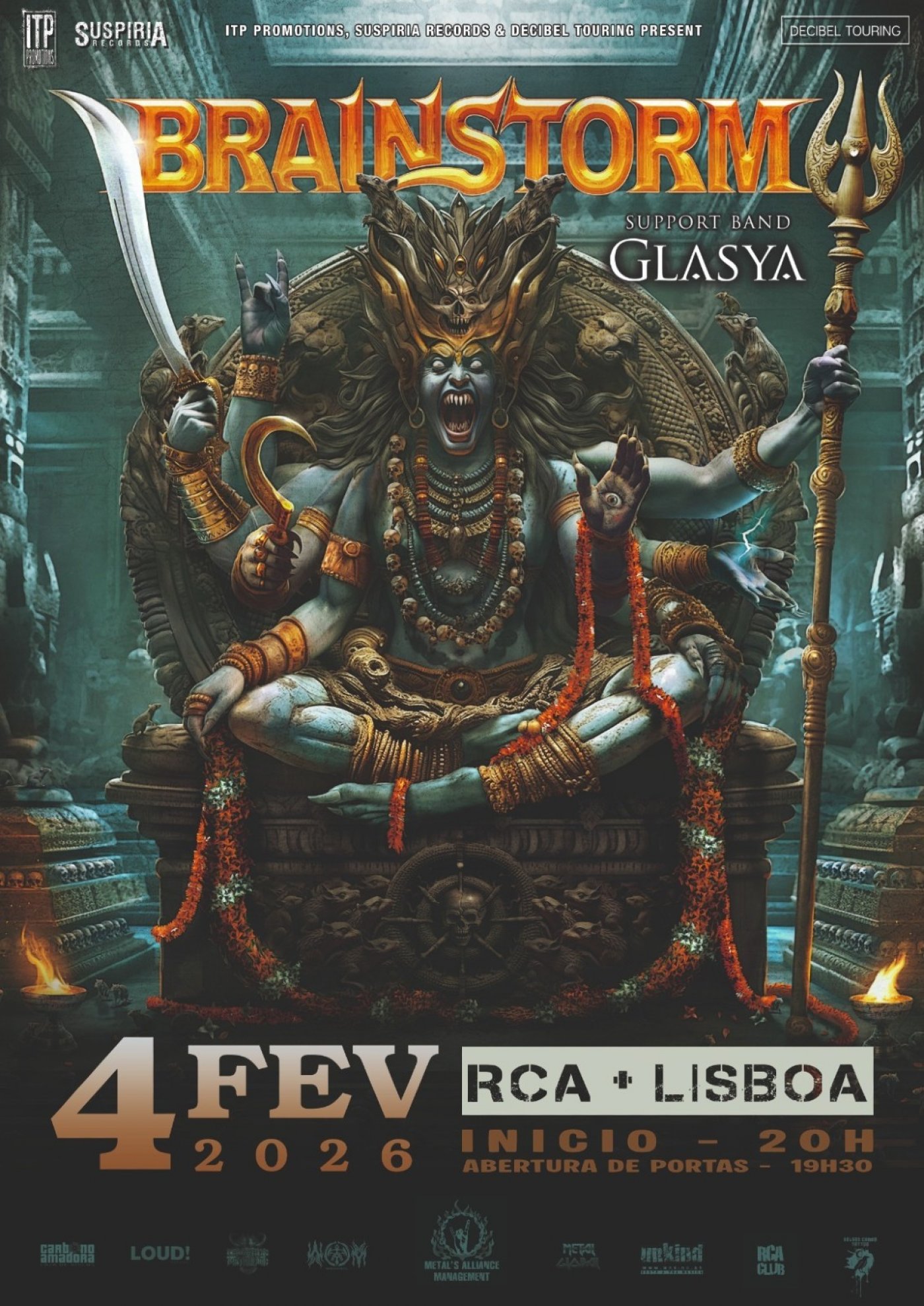 BRAINSTORM | GLASYA - RCA CLUB LISBOA 4 FEV 2026, RCA Club, Lisbon, 4 ...