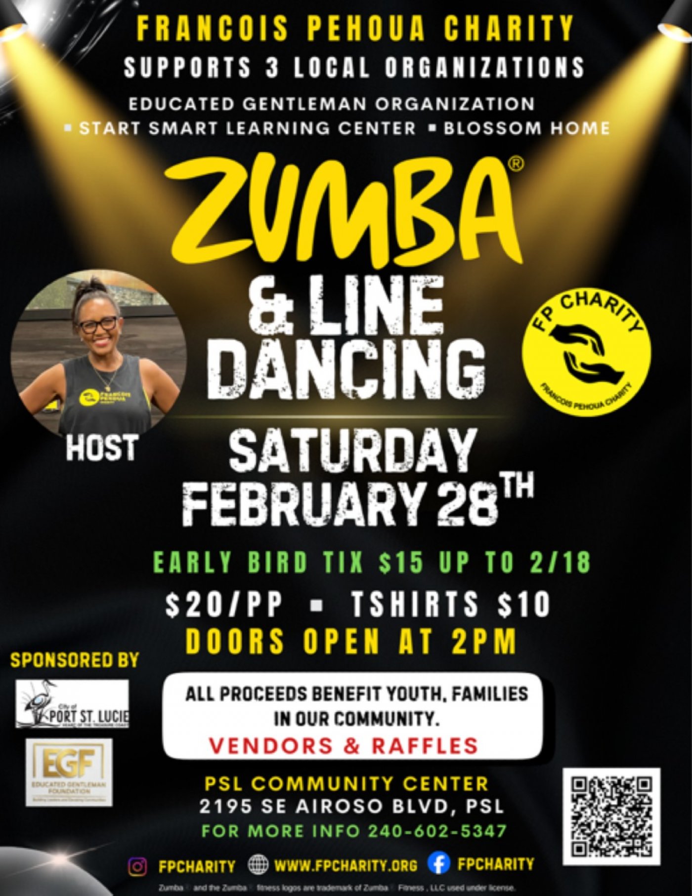 Zumba & Line Dancing Fundraiser 2026, Port St Lucie Community Center ...