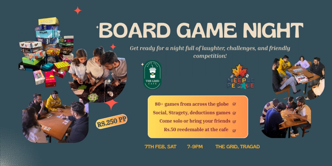 Board Game Night Tickets, The Grid Café, near Mahakali Farm, beside ...