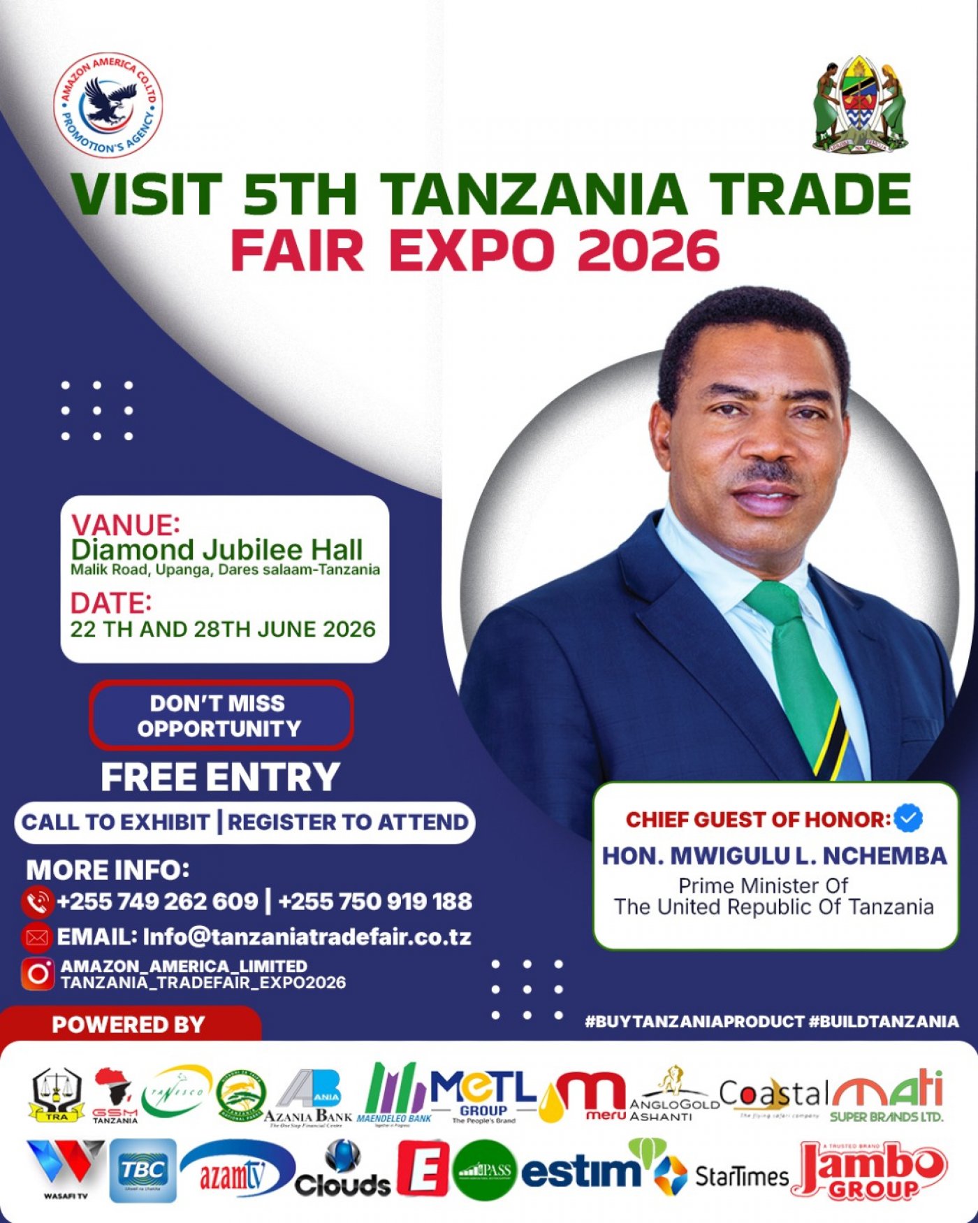 5TH TANZANIA TRADE FAIR EXPO CONFERENCE 2026, Diamond Jubilee Upanga ...