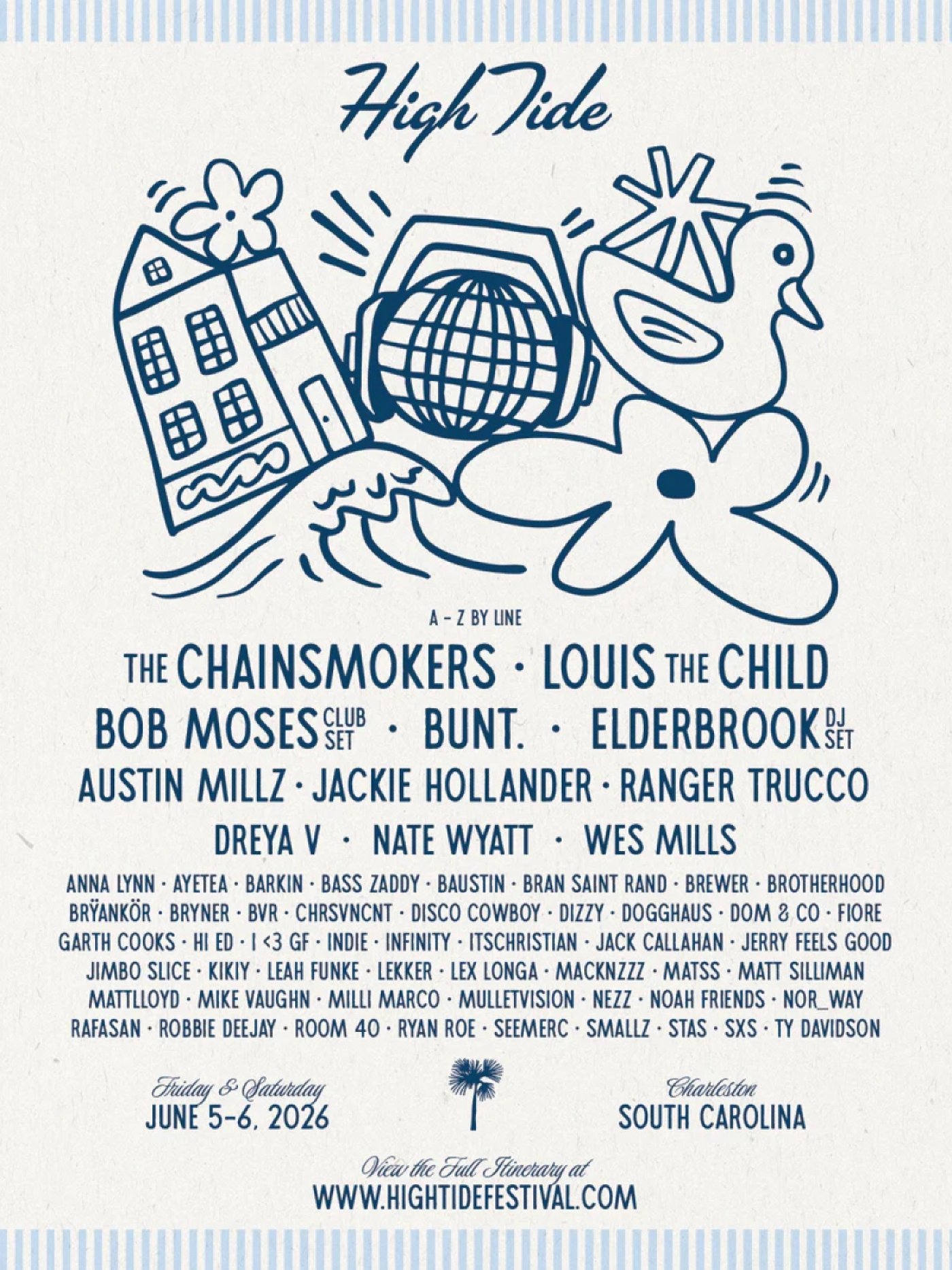 High Tide Festival 2026, Riverfront Park, Charleston, 5 June to 6 June ...