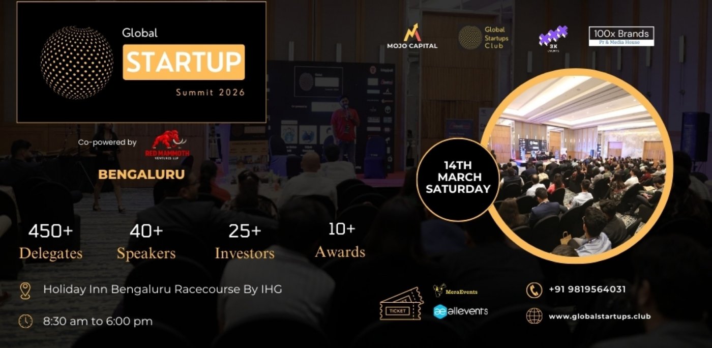 Attend Global Startup Summit 2026 | Bengaluru in Bangalore on March 14 ...