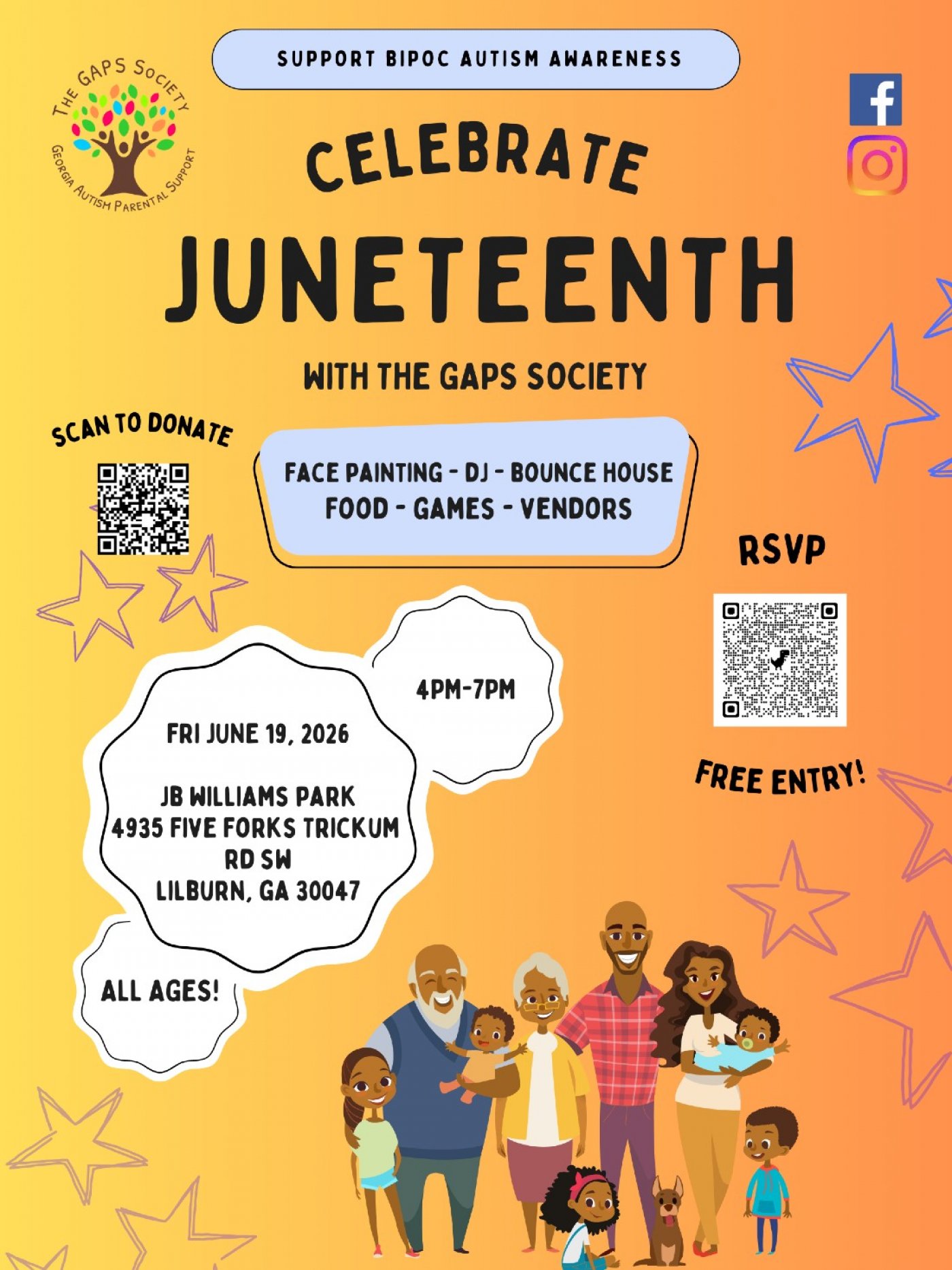 Gaps Juneteenth Celebration Tickets, J. B. Williams Park, Lilburn, 19 ...