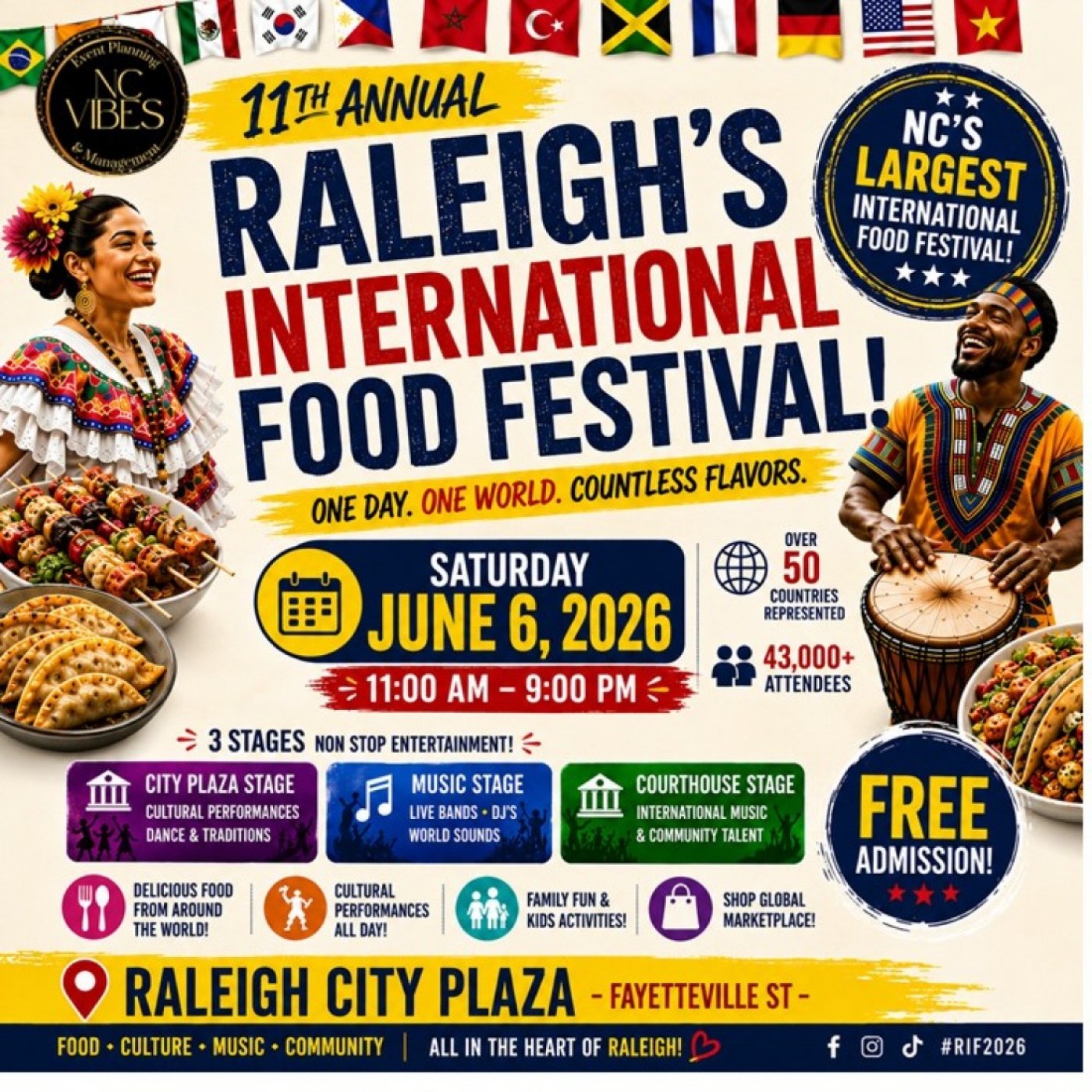 Raleighs 11th International Food Festival- NCs Largest! International ...